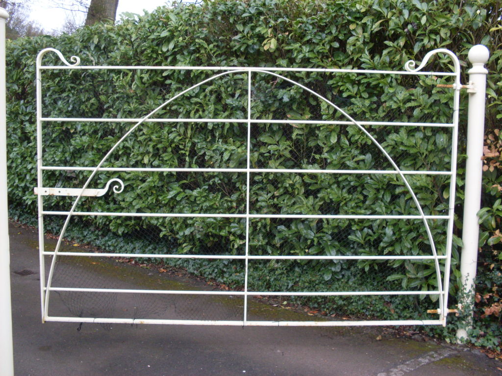 Large white driveway gate - Petersfield Forge